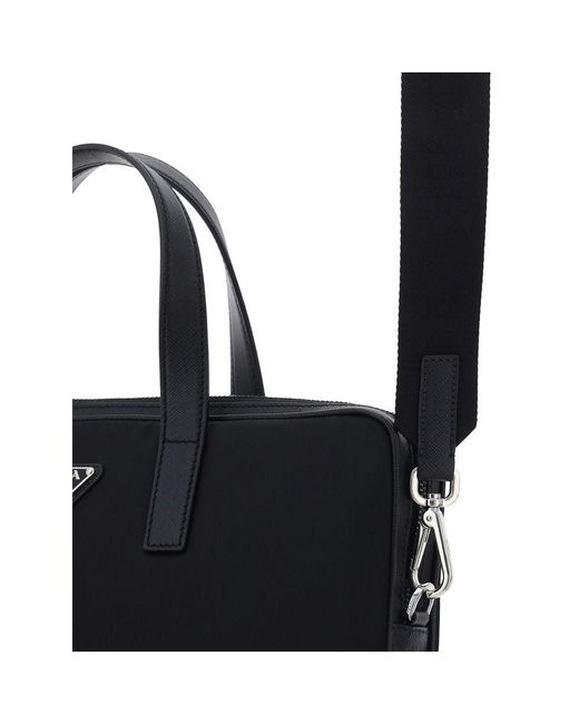 Prada Work Shoulder Bag in Black for Men | Lyst