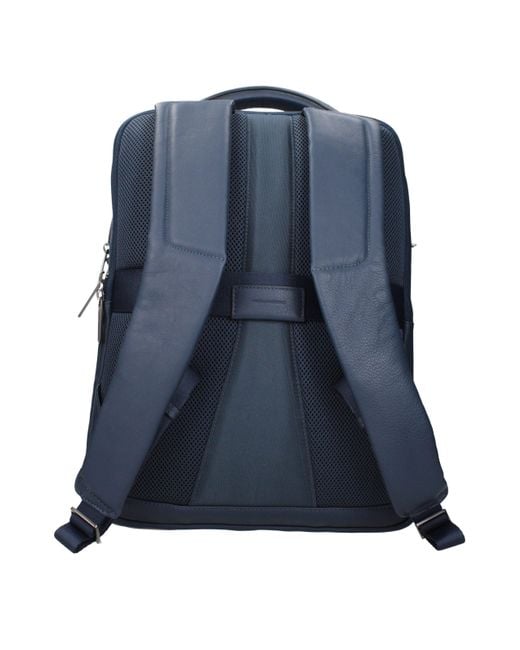 Piquadro Blue Leather Backpacks for Men | Lyst UK