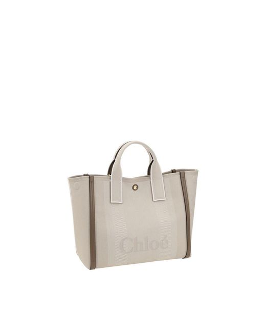 Chloé Carry Handbag in White | Lyst