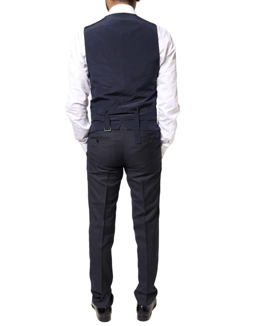 Dolce & Gabbana Fantasy Martini 3 Piece Formal Suit in Black for Men ...