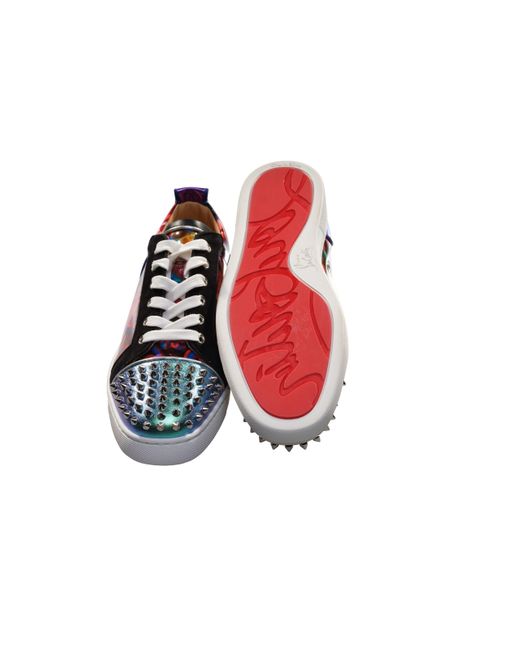 Christian Louboutin Louis Spikes Orlato Contrast Multicolor Laceup ...