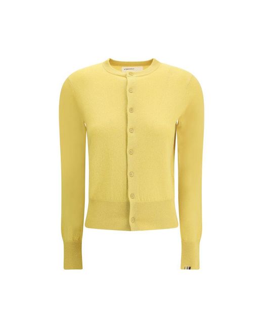 Extreme Cashmere Bicolor Cashmere Cardigan in Yellow | Lyst UK