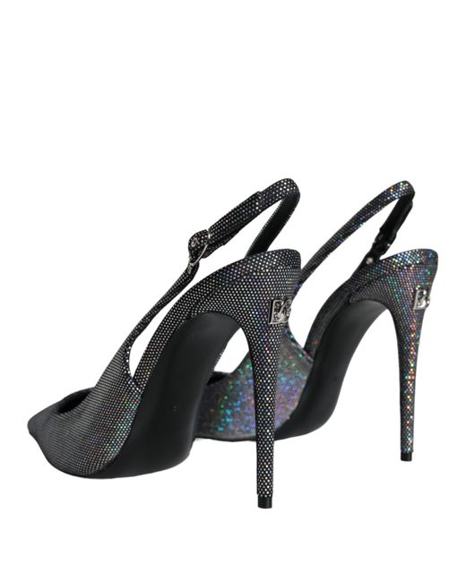 Dolce & Gabbana Multicolor Leather Slingback High Heels Sandals Shoes ...