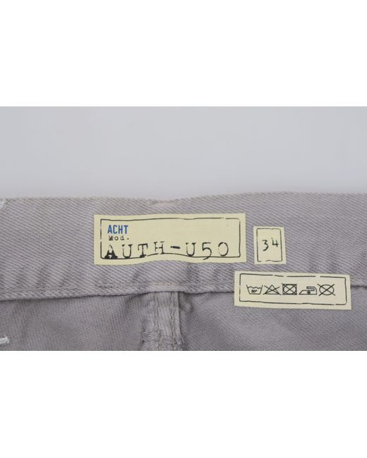 Acht Regular Denim Jeans With Logo Details in Grey for Men | Lyst UK