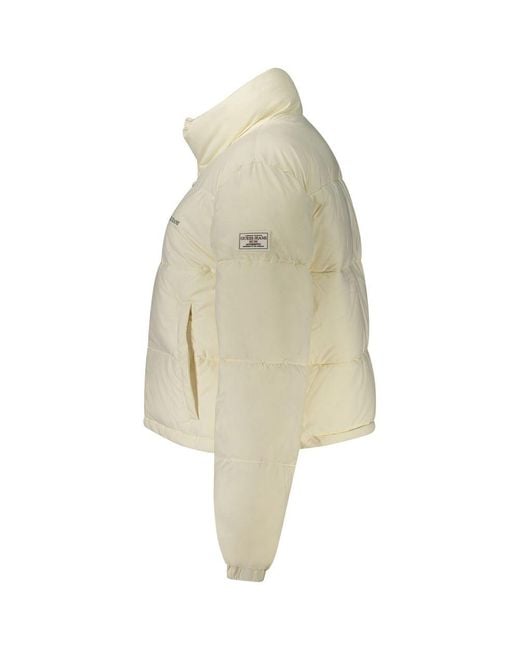 Guess White Polyester Jacket in Natural | Lyst UK