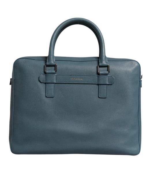 Dolce & Gabbana Blue Logo Double Handle Messenger Briefcase Bag for Men ...