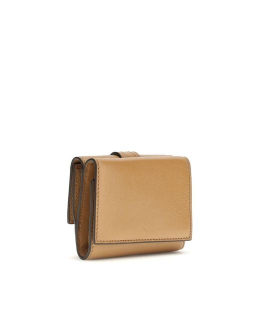 Chloé Lamb Ovis Aries Aries Wallet in Natural | Lyst UK