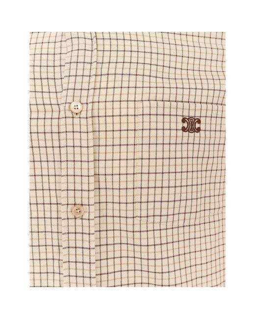 Celine Logo in Natural for Men | Lyst
