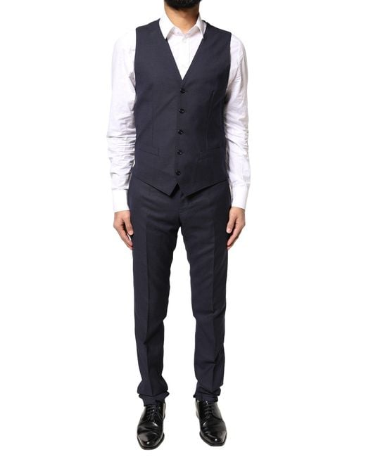 Dolce & Gabbana Fantasy Martini 3 Piece Formal Suit in Black for Men ...