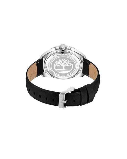 Timberland Black Leather Watch in Green for Men | Lyst UK