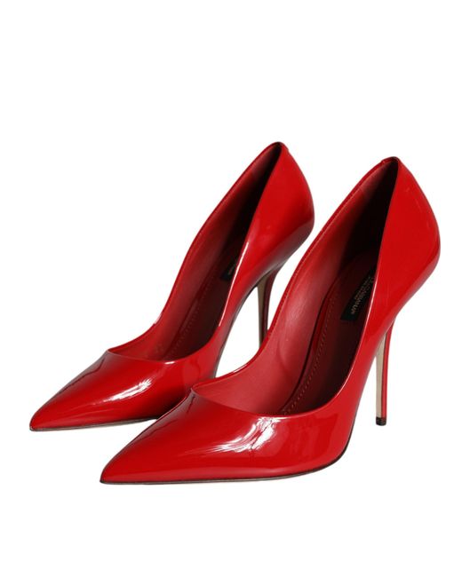 Dolce & Gabbana Red Patent Leather High Heels Pumps Shoes | Lyst