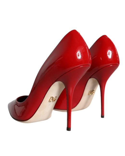 Dolce & Gabbana Red Patent Leather High Heels Pumps Shoes | Lyst