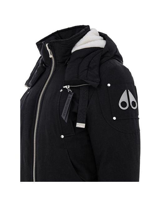 Moose Knuckles Black Nylon Bomber | Lyst UK