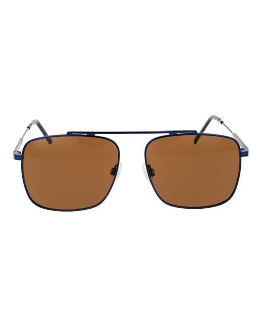 Champion Gold Metal Sunglasses in Brown for Men | Lyst UK
