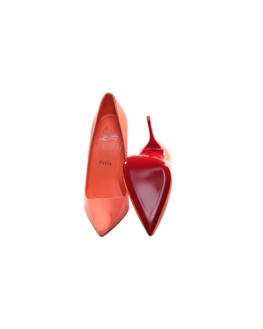 Christian Louboutin So Kate 120 Orange Patent Leather High Heel Pumps ...