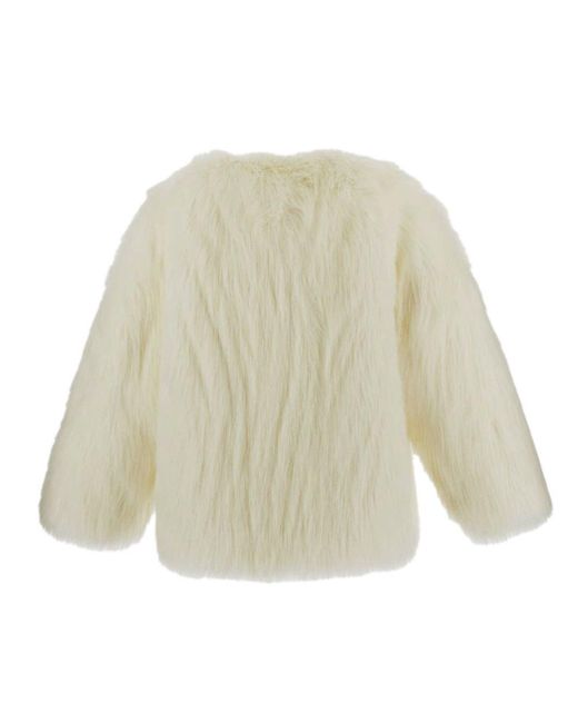 Dolce & Gabbana White Modacrylic Jackets & Coat in Natural | Lyst UK