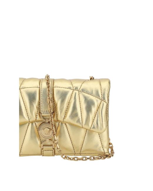 Versace Lambskin Kleio Mini Shoulder Bag in Metallic | Lyst