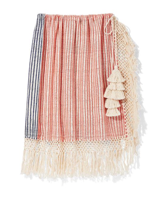 Jaline Cotton Nieves Bicolor Pareo Skirt - Lyst