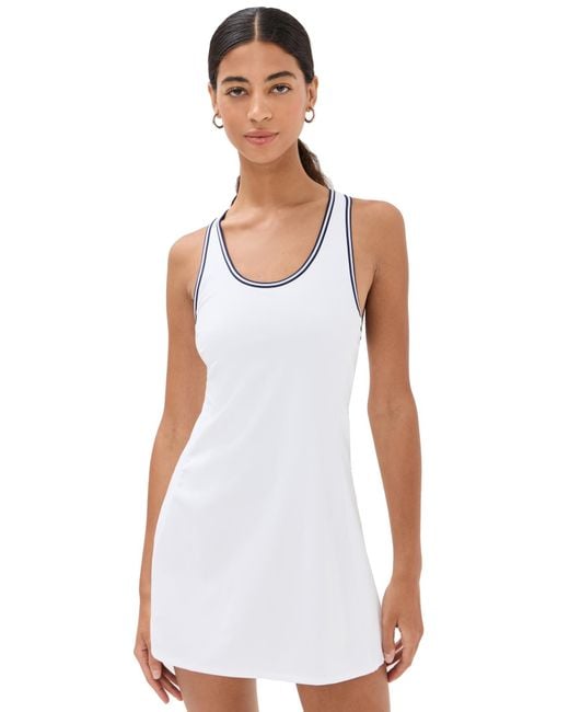 Ralph Lauren Interlock Racerback Tennis Dress in White | Lyst
