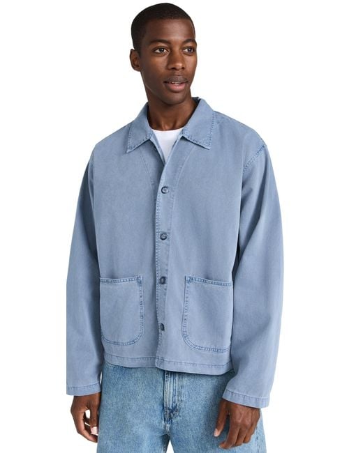 Asher Aher Cam Work Jacket Petro in Blue for Men | Lyst
