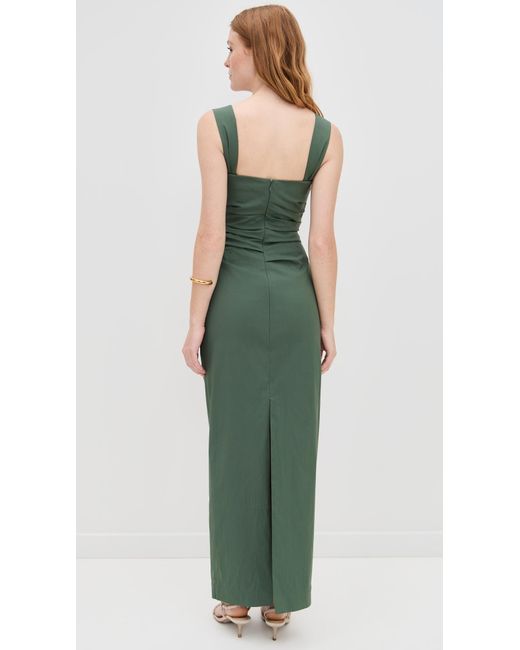 SIR. Florent Balconette Gown in Green | Lyst
