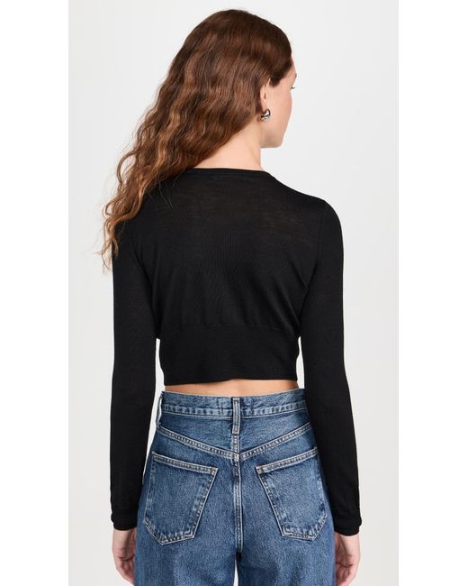 LoveShackFancy Ovehackfancy Odine Cardigan Back X in Black | Lyst