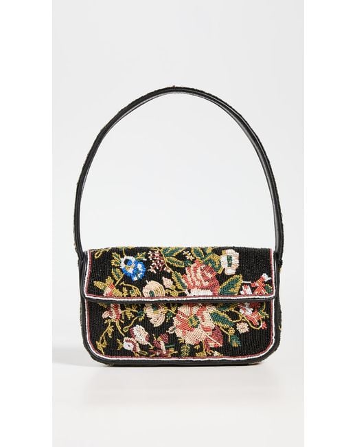 STAUD Tommy Beaded Bag in Black | Lyst