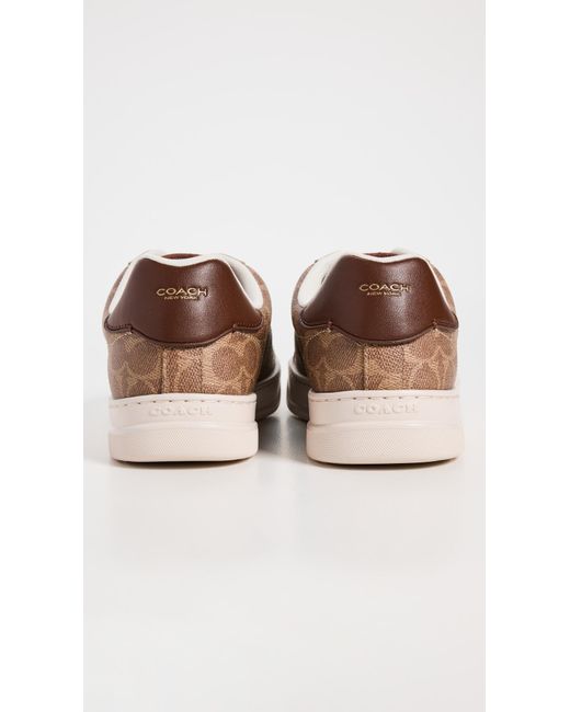 COACH High Line Signature Coated Canvas Sneakers | Lyst