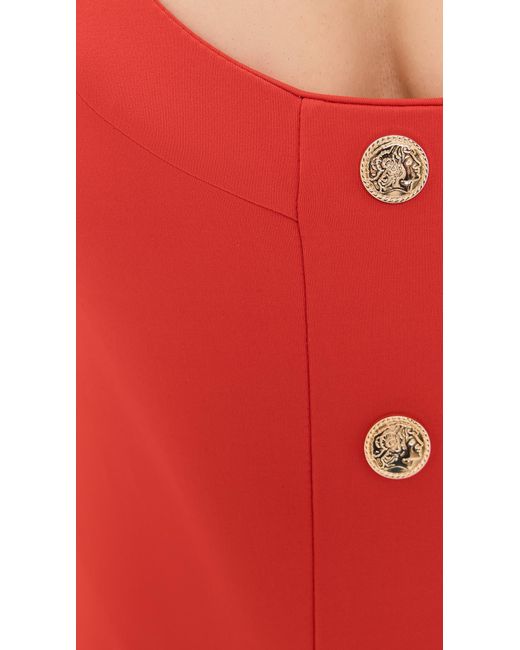 Caroline Constas Sailor One Piece in Red | Lyst
