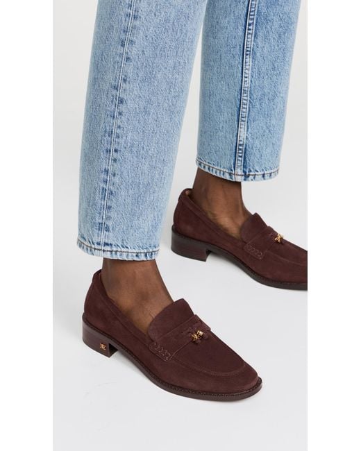 Sam Edelman Denise Suede Loafers in Brown | Lyst