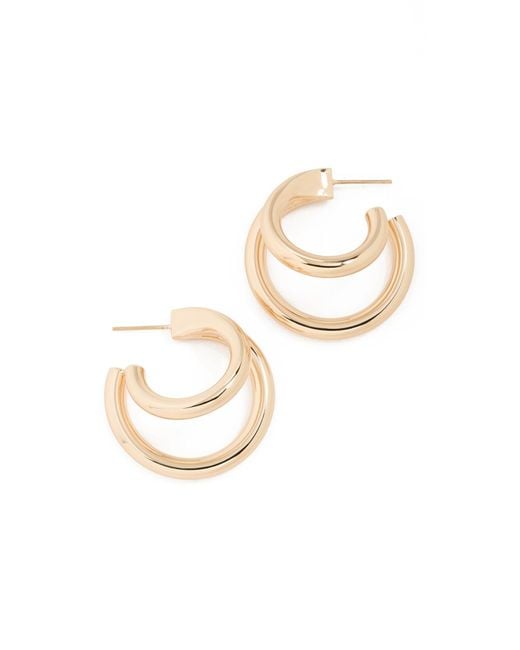 Jennifer Fisher 1 Double Lilly Mini Hoops in White | Lyst