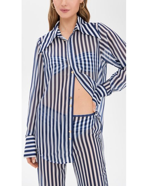 Bananhot Neomi Shirt in Blue | Lyst