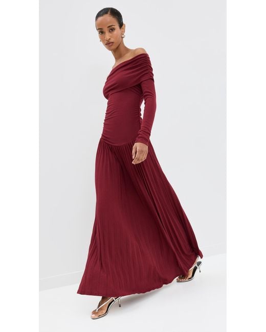 Lioness Field Of Dreams Long Sleeve Maxi Dress in Red | Lyst