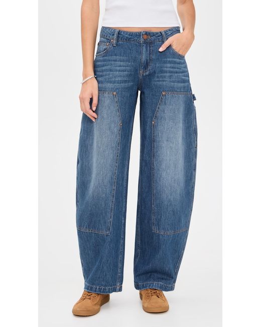 Alice + Olivia Andie Carpenter Barrel Jeans in Blue | Lyst