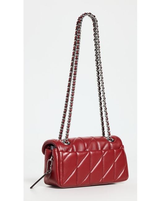 COACH Quilted Tabby Shoulder Bag 20 With Chain in Red | Lyst