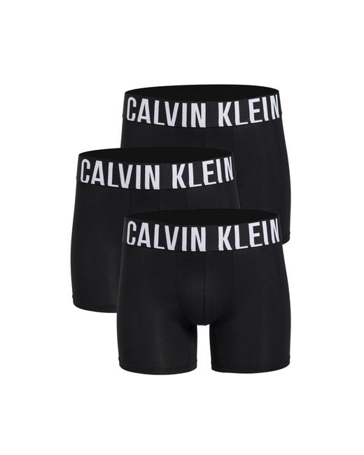 Calvin Klein Intense Power Micro 3 Pack Boxer Brief In Black For Men Lyst