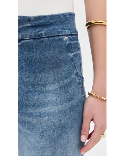 Alice + Olivia Quinn High Rise Cropped Bootcut Jeans in Blue | Lyst