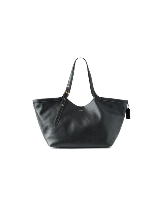 COACH Glazed Leather Gramercy Tote in Black | Lyst