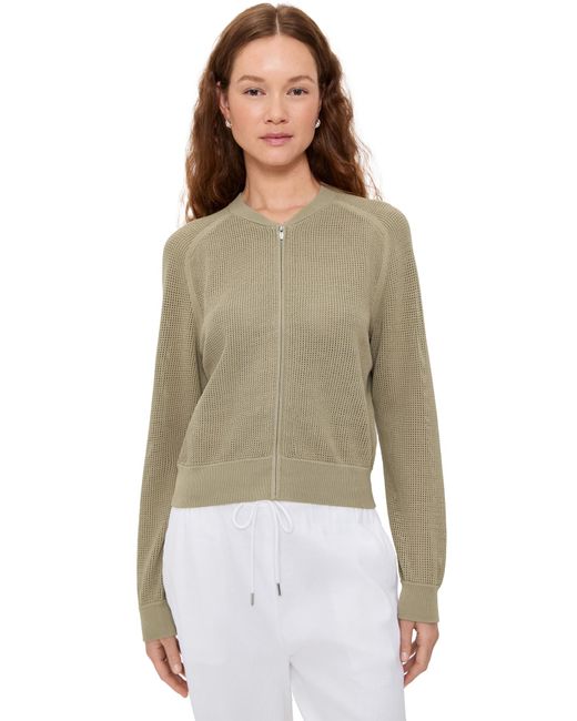 Theory Pointelle Bomber in Gray | Lyst