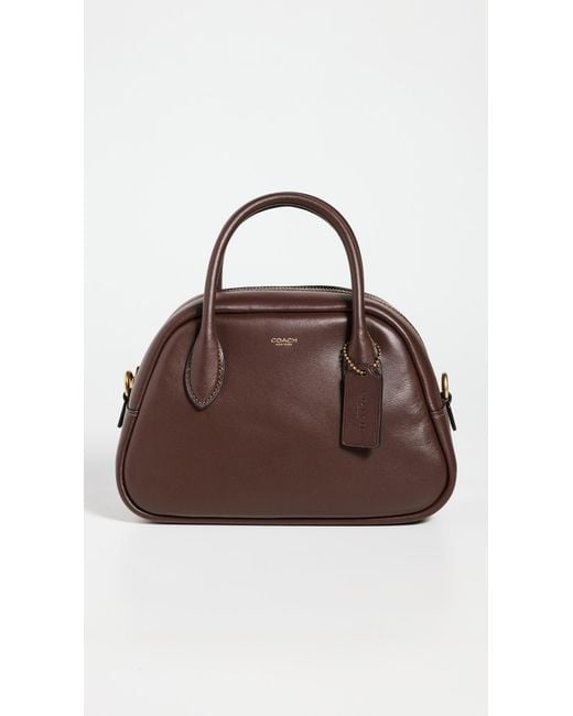 COACH Glovetanned Borough Bowling Bag in Brown | Lyst