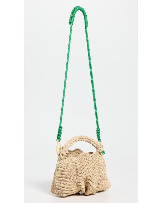 ALÉMAIS Horizon Raffia Shell Crossbody Bag in Natural | Lyst