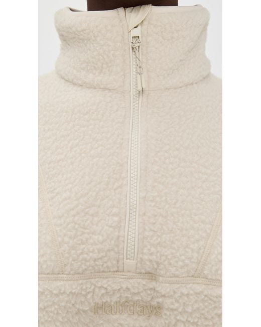 Halfdays Piper Fleece in Natural | Lyst Canada