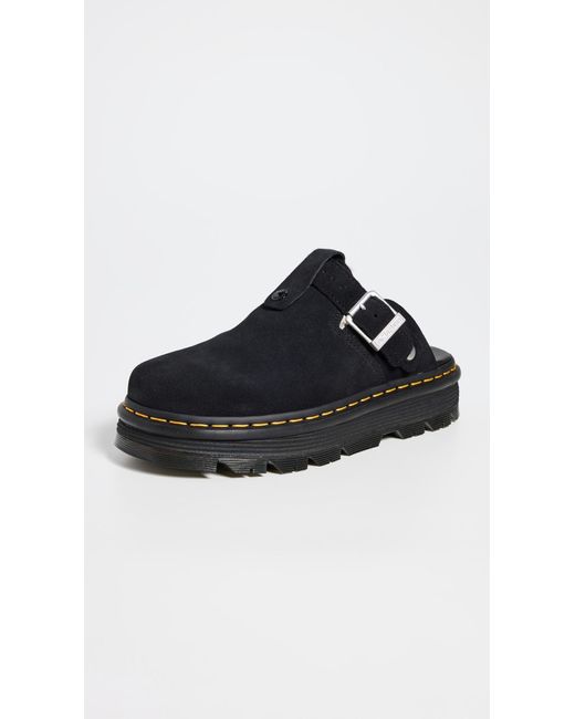 Dr. Martens Zebzag Warmlined Mules in Black | Lyst