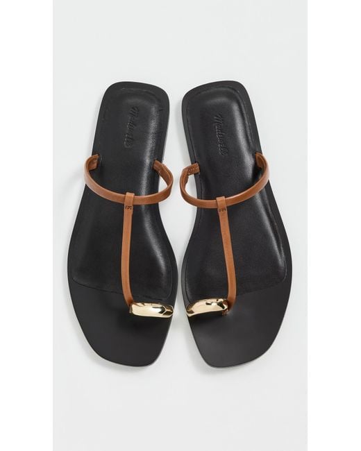 Madewell The Dessa Toe Ring Sandal in Black | Lyst