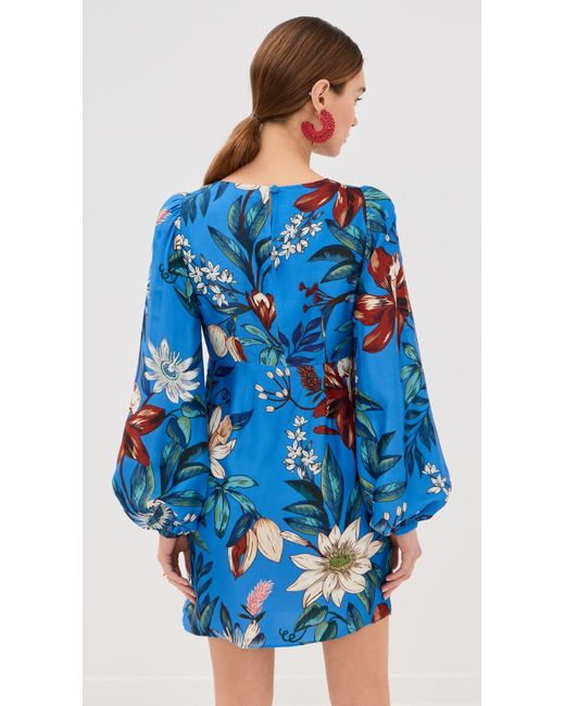 FARM Rio Far Rio Urrea Fower Bue Wrap Ini Dre Bue Urrea Fower in Blue ...