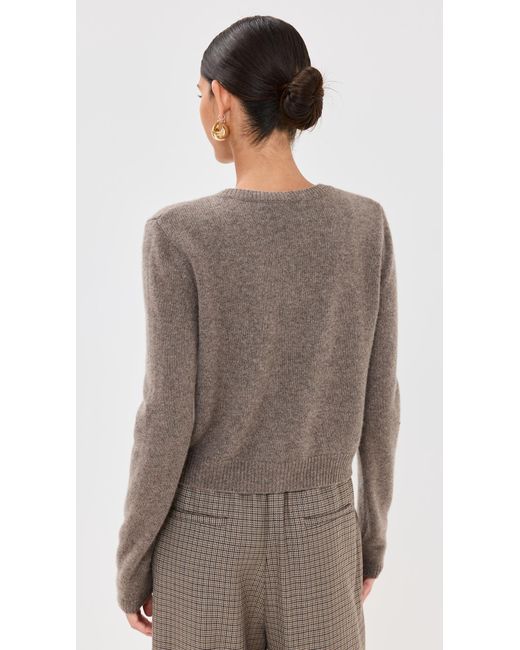 Reformation Reforation Cara Cahere Crew Cardigan in Brown | Lyst
