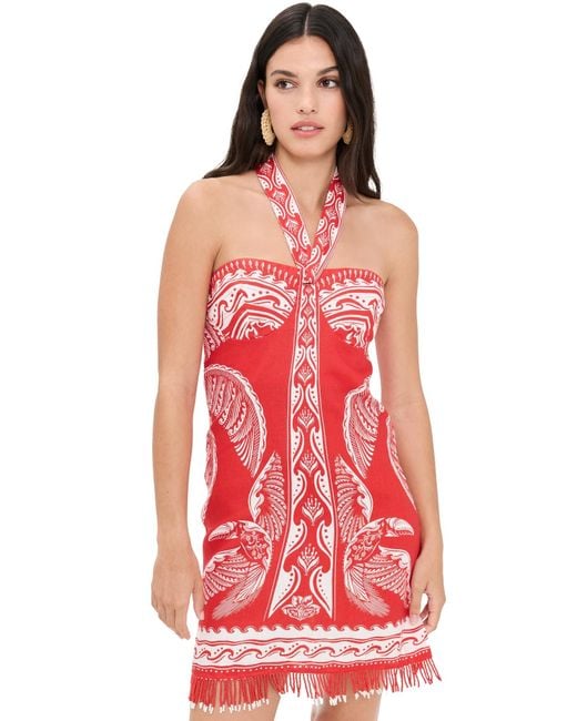 FARM Rio Mini Dress in Red | Lyst