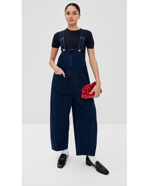 Tibi Classic Denim Jumpsuit in Blue | Lyst