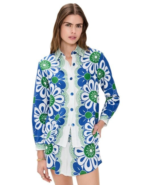 FARM Rio Exclusive Top in Blue | Lyst