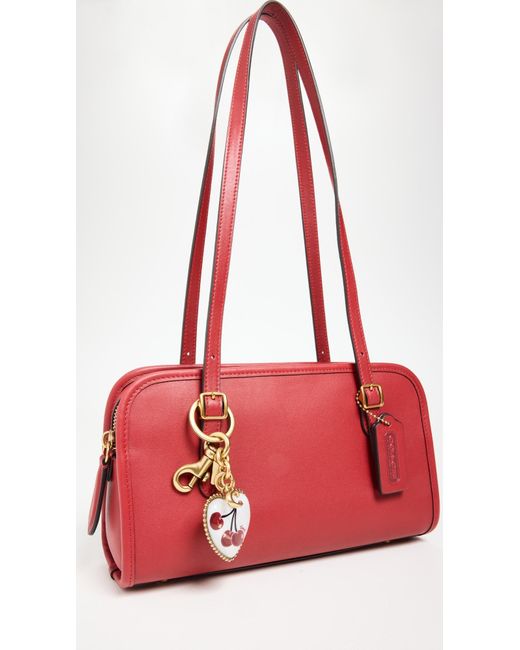 COACH Resin Vintage Heart Cherry Bag Charm Keychain in White | Lyst